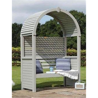 Deluxe Pressure Treated Round Top Arbour (1.3m x 0.8mm x 1.9m) | DIY at B&Q