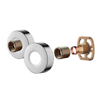 Deluxe Round Fast Fit Shower Valve Fixing Kit Includes Shrouds