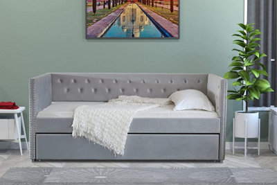 Deluxe Single Grey Day Sofa Bed With Trundle Westfield Day Bed