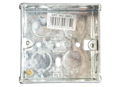 Dencon 1-Gang 47mm Metal Back Box for Reliable Electrical Installations ...
