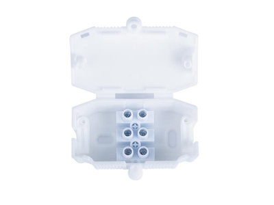 Dencon 3 Pole Connector Box 10A - Reliable White Electrical Connection ...