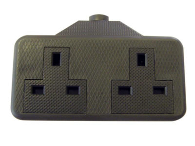 Buy Dencon 9433BNB Trailing Socket 13A 2-Gang Black DCN9433BNB | DIY at B&Q