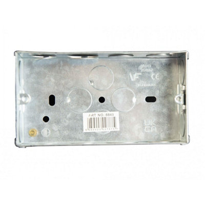 Dencon Metal Back Box Multi Colour (2-Gang 35mm)