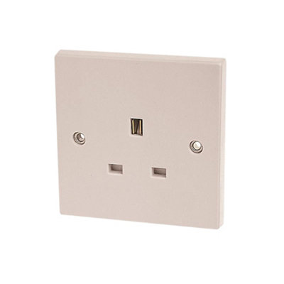 Dencon Unswitched 1 Gang Socket White (One Size)