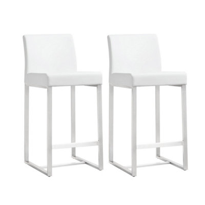 Denmark Counter Stool - Set of 2 - Stainless Steel - L47 x W40.6 x H94 ...