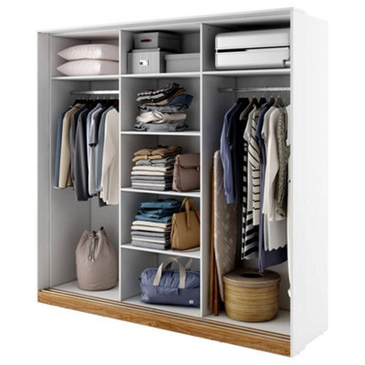 Dentro 01 Sliding Door Wardrobe (H)2150mm (W)2200mm (D)630mm - Modern ...