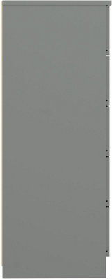 Denver Grey Gloss 5 Drawer Chest of Drawers Bedroom Furniture Storage