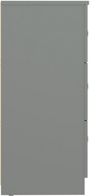 Denver Grey Gloss 6 Drawer Chest of Drawers Modern Bedroom Furniture ...