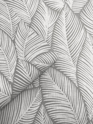 Denver Leaf (Grey) Vinyl Wallpaper