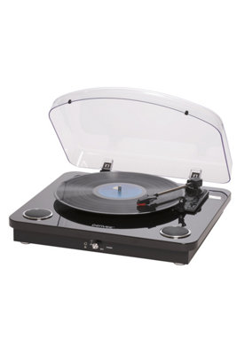Denver VPL-210 Black Bluetooth Vinyl Record Player with MP3 Recording ...