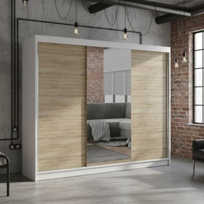 DERBY I Spacious 200 cm Wardrobe Made from Durable Laminated Board ...