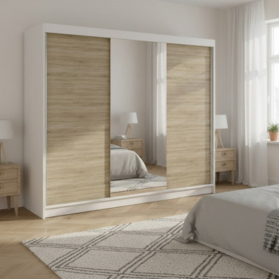 DERBY I Spacious 200 cm Wardrobe Made from Durable Laminated Board ...
