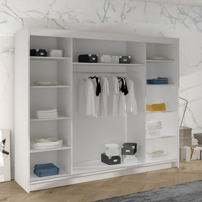 DERBY VI Modern High Capacity Wardrobe for Everyday Clothing Storage ...