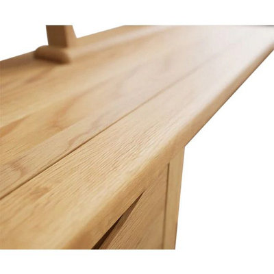 Dereham Solid Oak Dressing Table / Compact Desk