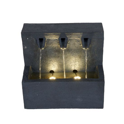 Dervock 3 Fall Solar Powered Water Feature