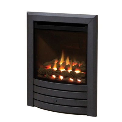 Design Matt Black Balanced Flue Gas Fire with Manual Control