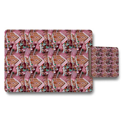 Designer Artwork Placemat and Coaster Set Wood Backed Collection ...
