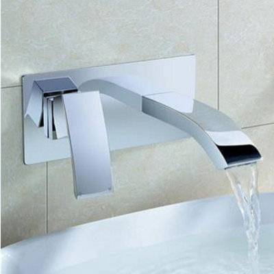 Designer Bathroom Concealed Wall Mounted Waterfall Basin Sink Single ...