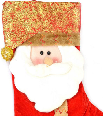 Designer Christmas Santa Stocking Xmas Premium Stocking Sock Christmas ...