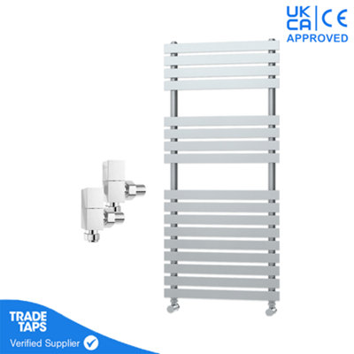 Designer Delta Chrome Flat Panel Towel Radiator Heated Ladder Rail ...