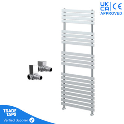 Designer Delta Chrome Flat Panel Towel Radiator Heated Ladder Rail ...