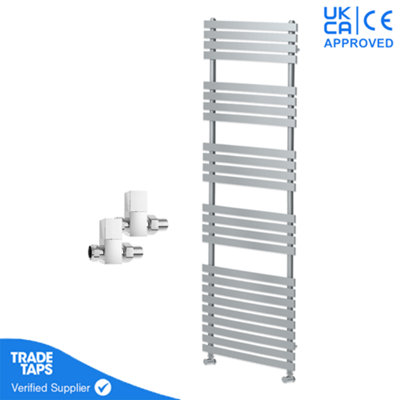 Designer Delta Chrome Flat Panel Towel Radiator Heated Ladder Rail ...