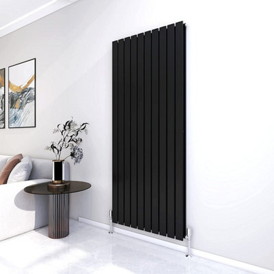 Designer Flat Panel Double Radiator 1800x680 Black by MCC | DIY at B&Q