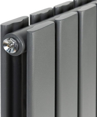 Designer Flat Panel Double Radiator 600x884 Anthracite by MCC | DIY at B&Q
