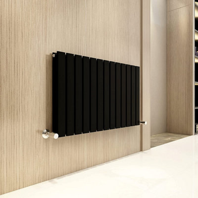 Designer Flat Panel Double Radiator 600x884 Black by MCC
