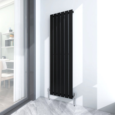 Designer Flat Panel Single Radiator 1600x408 Black by MCC | DIY at B&Q
