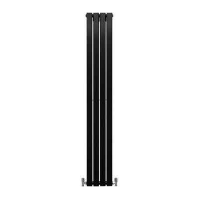 Designer Flat Radiator - 1800 x 280mm - Black at B&Q
