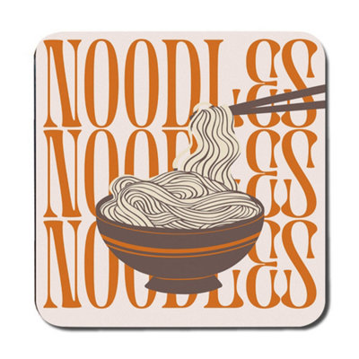 Designer Placemat And Coaster Set Noodle Art Collection With Wood ...