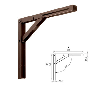 Designer Wall Mounted Folding Quality Shelf Bracket - Size 300mm ...