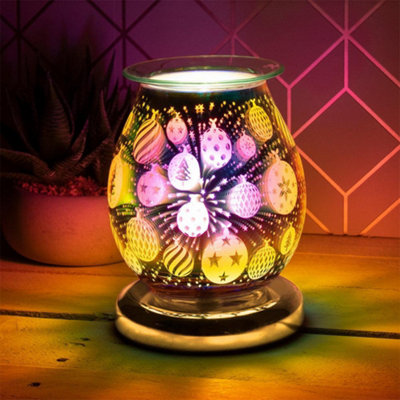 Desire Aroma Lamp - 3D Bauble Pattern - Gold