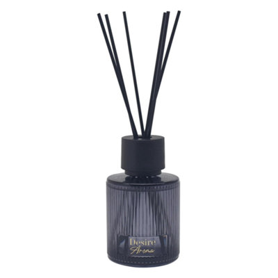 Desire Aroma Ribbed Glass Reed Diffuser 200ml - Amber & Sandalwood
