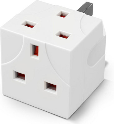 Desiretech 2 Way Adaptor 1 Pack UK Double Plug Adapter with 13A Fuse ...