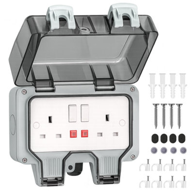 Desiretech Outdoor Double Switched Socket - IP66 Waterproof & Dustproof ...