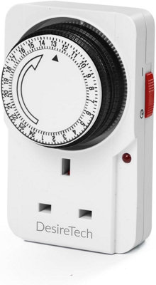 Desiretech Plug-in Timer Switch, 24 Hour Segment Timer, Light Timer ...