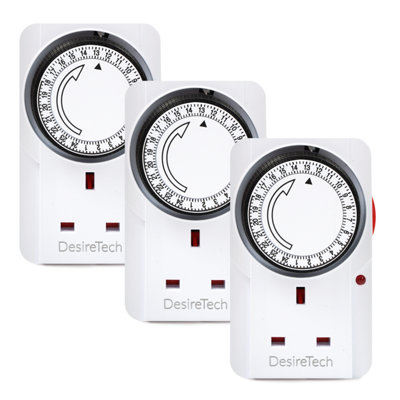 Desiretech Plug-in Timer Switch, 24 Hour Segment Timer, Light Timer ...