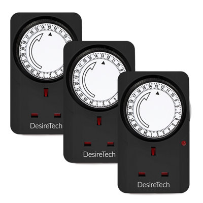 Desiretech Plug-in Timer Switch, 24 Hour Segment Timer, Light Timer ...