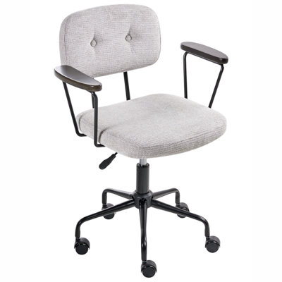 Desk Chair ALGERITA Fabric Light Grey
