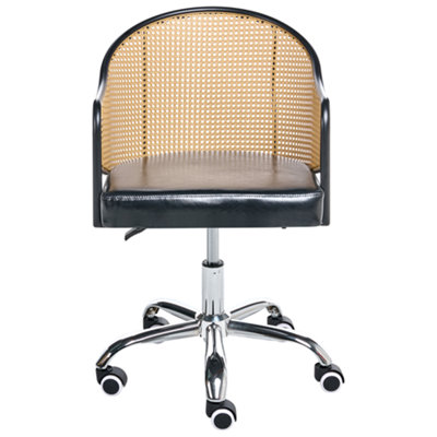 Desk Chair REDDING Faux Leather Black