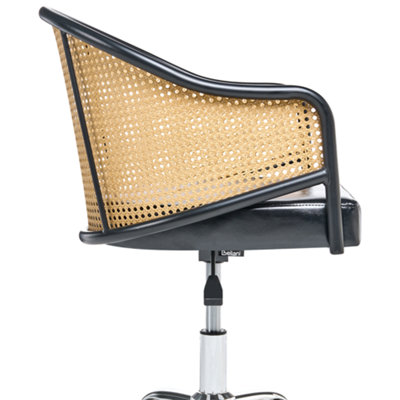 Desk Chair REDDING Faux Leather Black