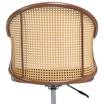 Desk Chair REDDING Faux Leather Brown
