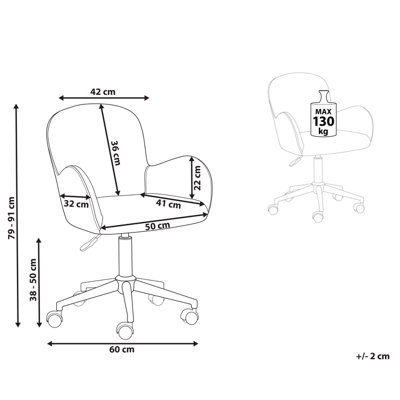 Desk Chair Swivel PRIDDY Boucle Dark Green