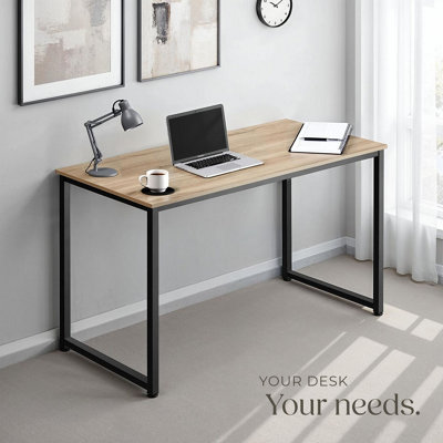 Desk Flint - writing, study, computer office table 140 cm - industrial ...