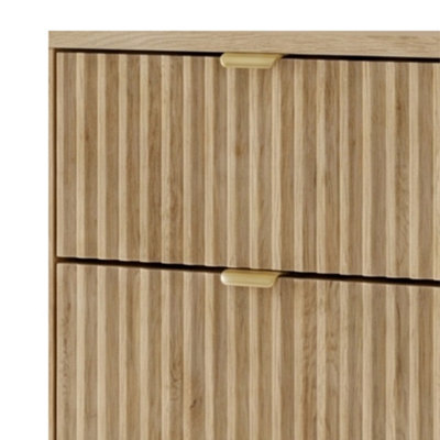 Desk for Home Office Workstation Tireno Cremona Oak Laminated Wood ...