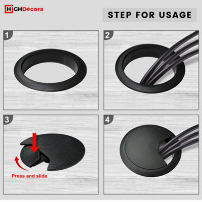 Desk Grommet, Cable Wire Grommet, Computer Desk Wire Hole Cover, Wire ...