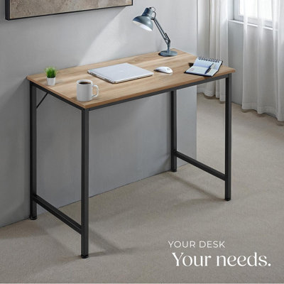 Desk Jenkins - computer, writing, study table 140 cm - industrial wood ...