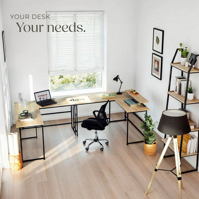 DESK MELROSE - CORNER DESK WITH A MOVABLE MONITOR STAND 130 CM ...